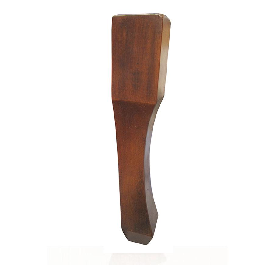 Wood Square Tapered Curved Furniture Leg - With Height Options